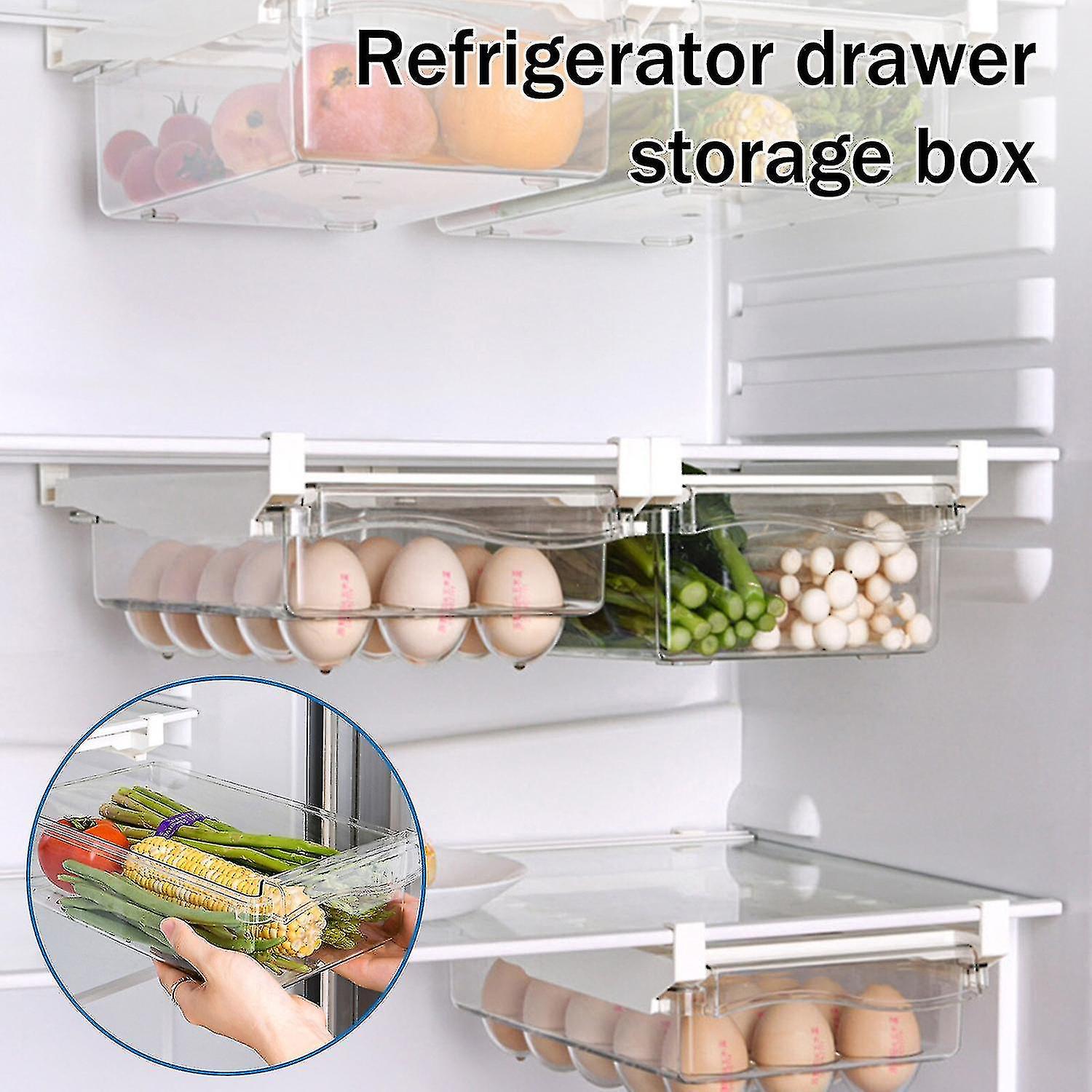 Fridge Drawer Organizer Fridge Organizer Adjustable |kitchen Cabinet ...