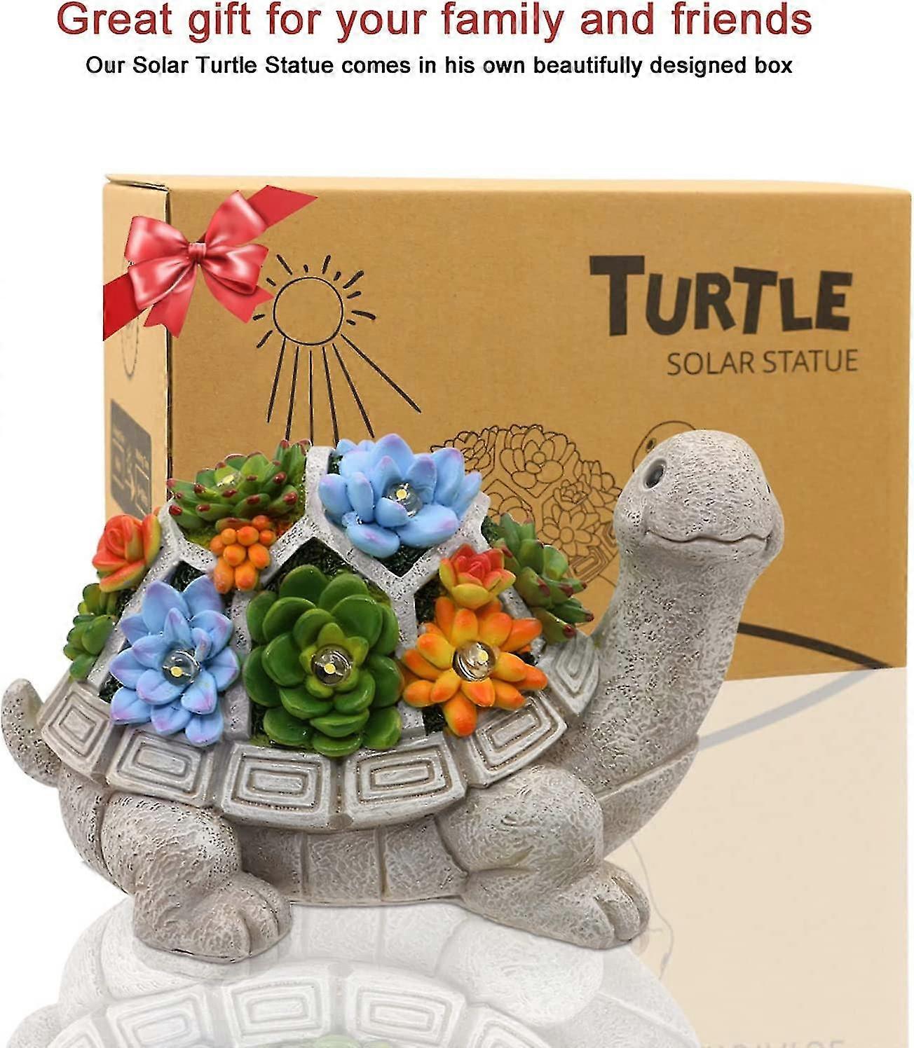 Solar Garden Figurines Turtle Garden Decoration For Outdoors, With ...