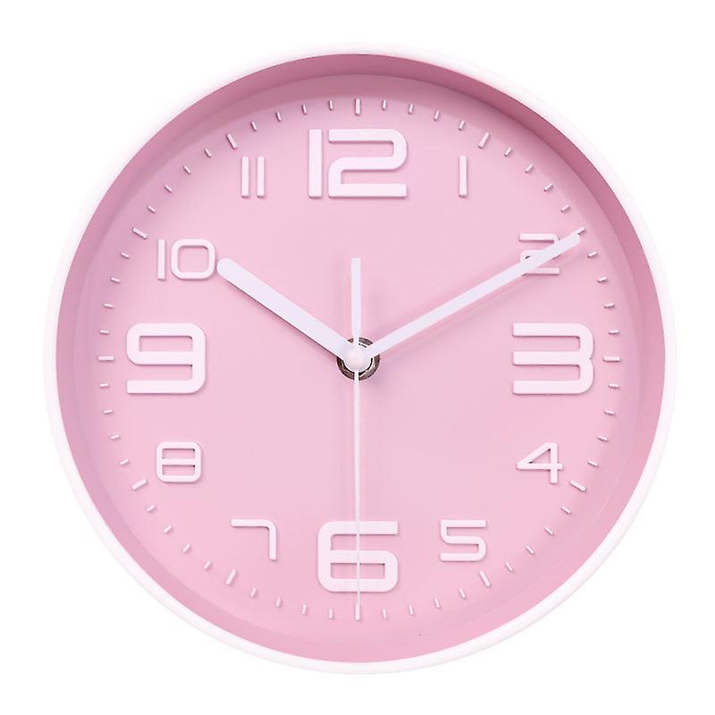 Orange Wall Clock Silent Modern Wall Pendulum Large 3d Numbers For Kid ...