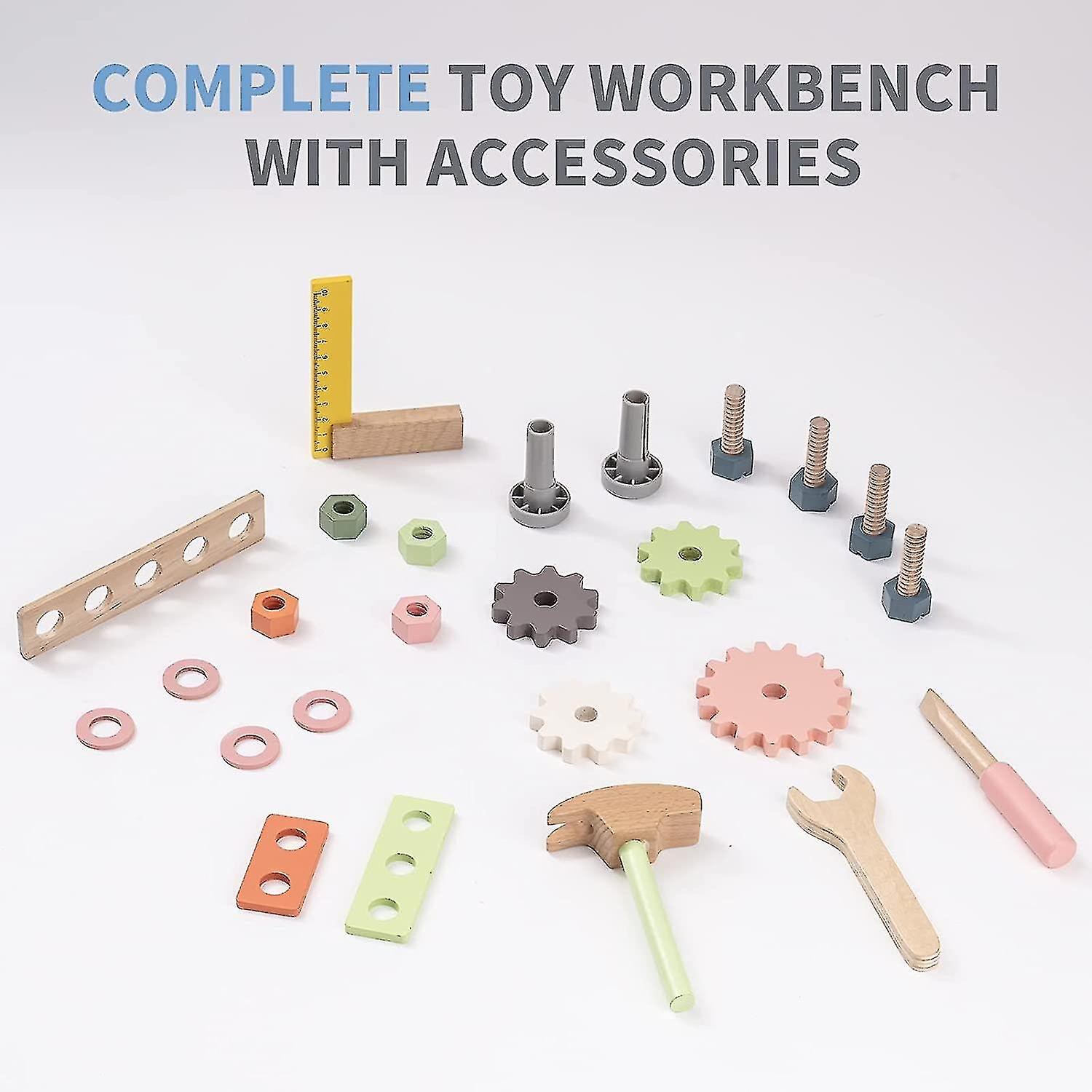 Tool Bench Set For Toddlers - Mini Wooden Work Bench For Kids ...