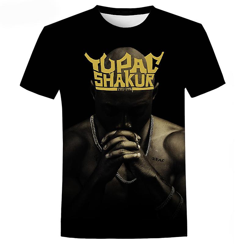 2022 Rapper Tupac Tops 3D Printed 2Pac T Shirt Men Fashion Casual Hip ...