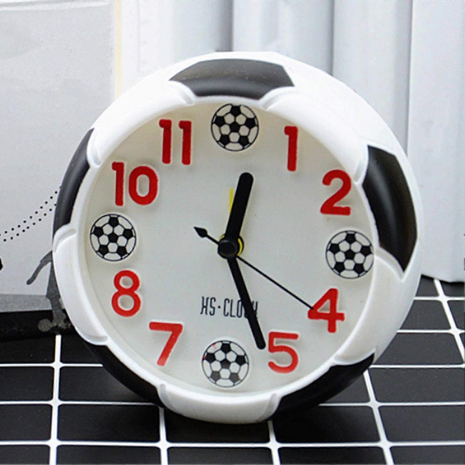 Creative Football Pattern Alarm Desk Stand Clock for Home Room Kitchen ...