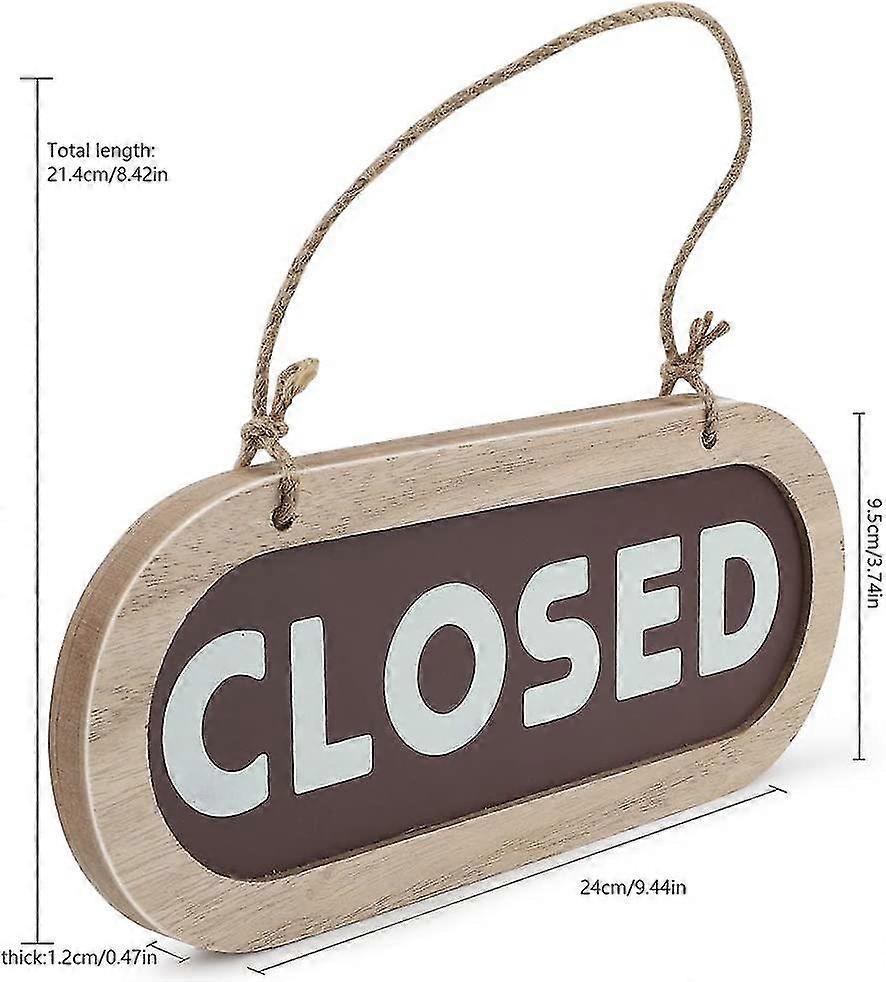 Open/closed Sign,wooden Door Plaque,wooden Shop Door Sign Double,sided ...