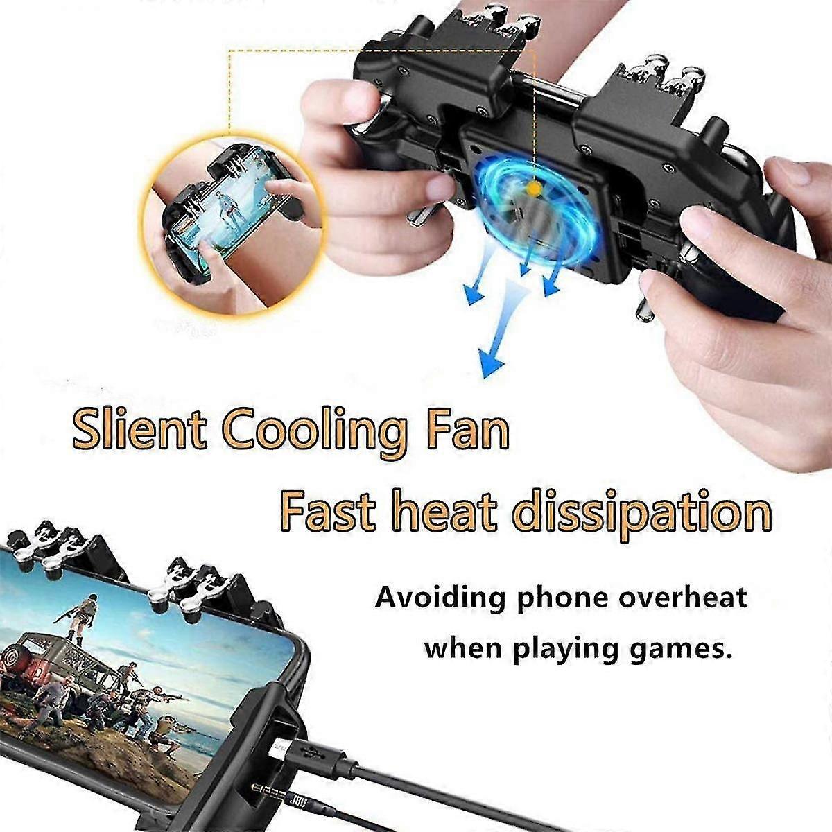 [The Latest Version] Mobile Game Controller 4 Trigger with 4000mAh ...