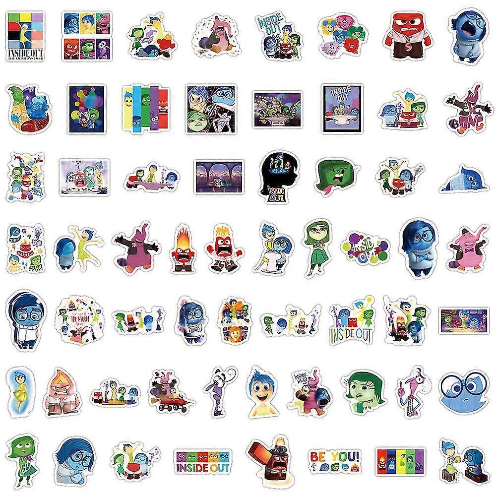 60Pcs INSIDE OUT Riley Fantasy Stickers Joy Fear Anger Disgust Sadness ...