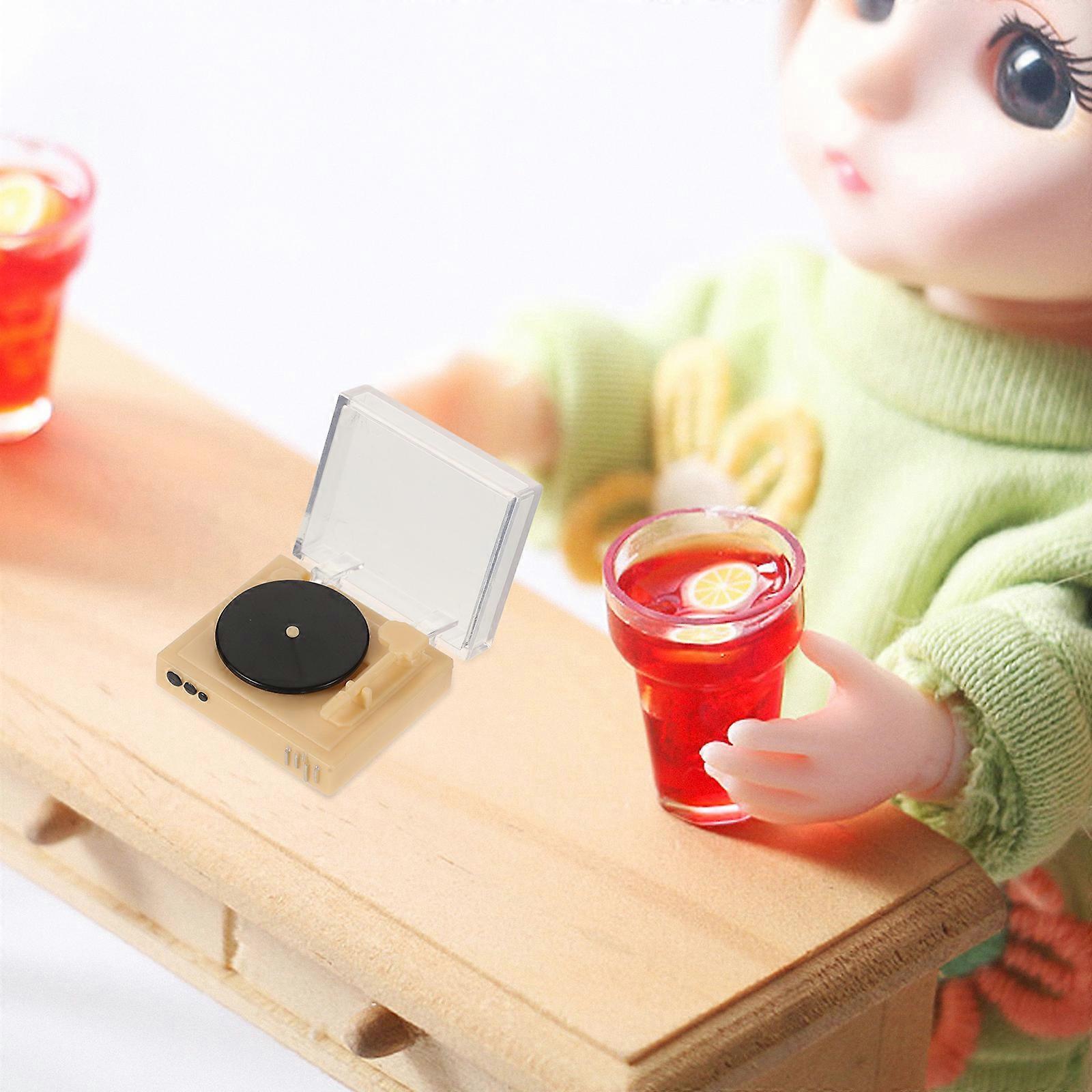 Mini Retro Record Player Simulation Miniature Record Player Model Toy ...