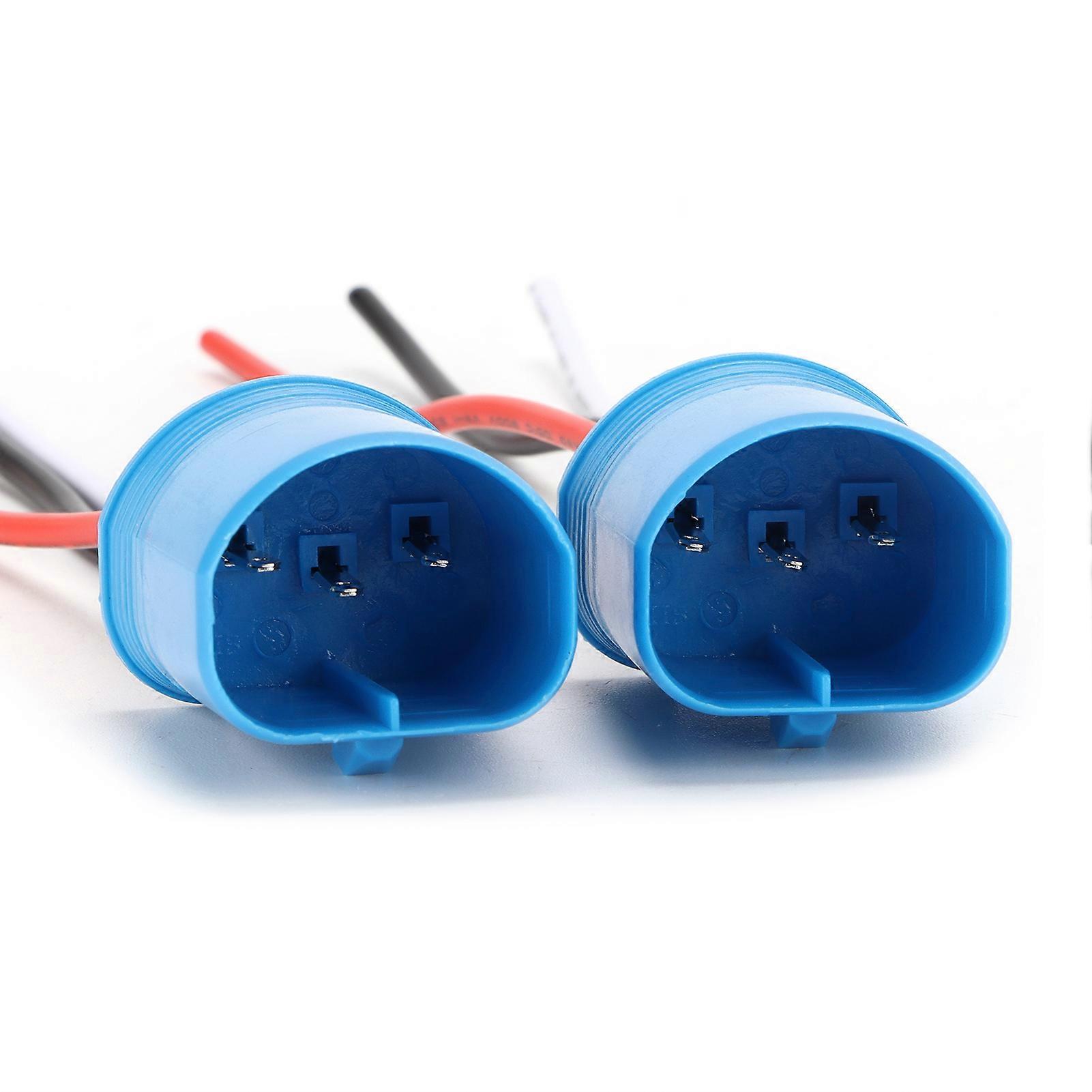 Pair 9007 Female Socket Harness Headlight Fog Light Universal for 9004 ...
