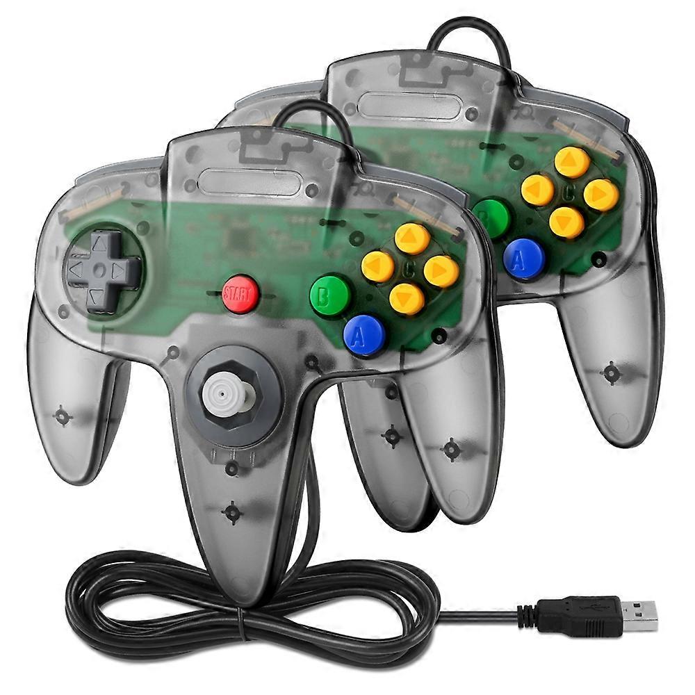 Lot1/2 USB N64 Controller,PC Gamepad Joystick for Windows MAC Linux Raspberry Pi Genesis Project ...