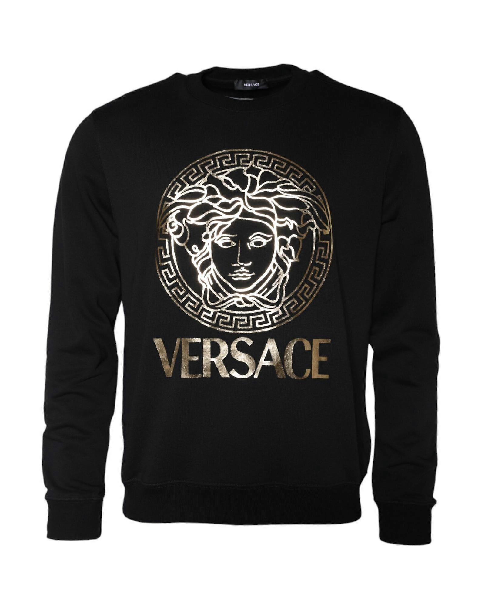 Versace Men's Medusa Crew Neck Sweatshirt Black | Fruugo UK