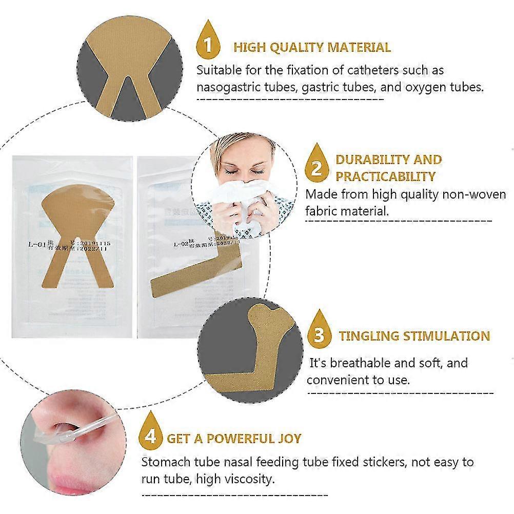 12 Pcs Face Stickers Nasal Tube Stickers Feeding Tube Fastener Feeding ...