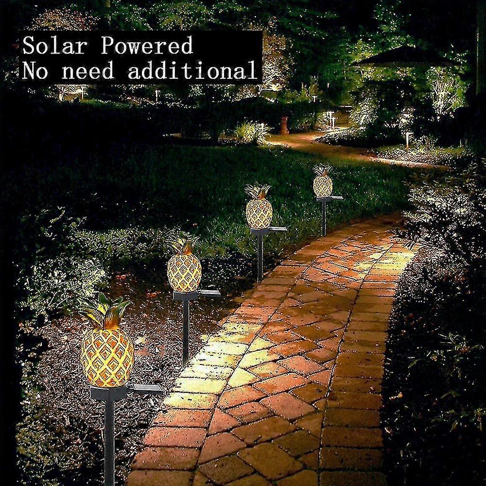 Garden Decorative Solar Lights - 2 Pack Cactus/pineapple Landscape ...