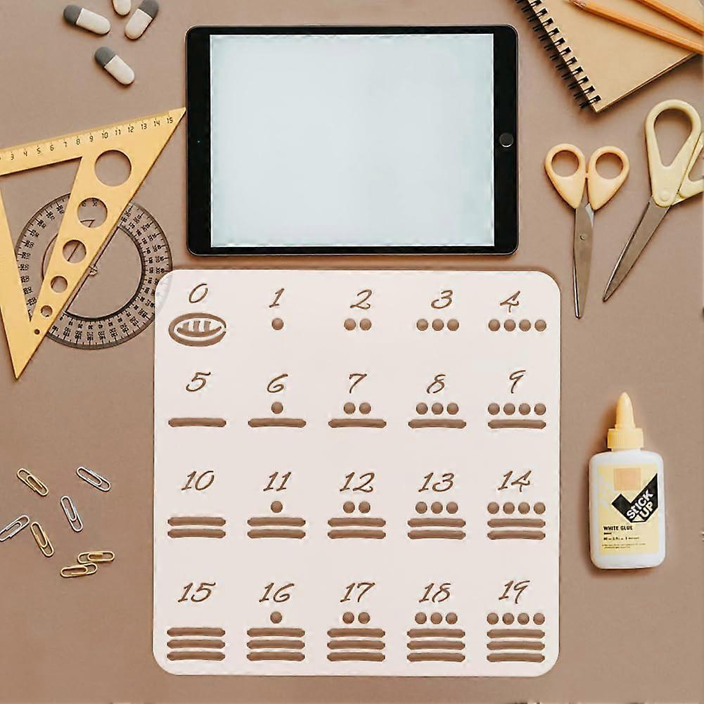 Maya Numbers Painting Stencil 11.8x11.8" Tribal Themes Spraying Big ...