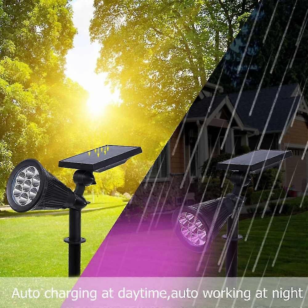 Solar Spot Lights Outdoor Colored Adjustable 7 Led Waterproof Security ...