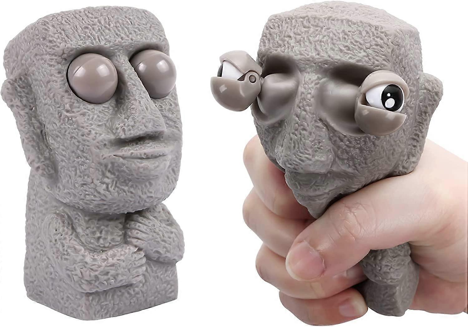 Moai Squeeze Toys,Eye Popping Stress Relief Hand Fidget Sensory Toy ...