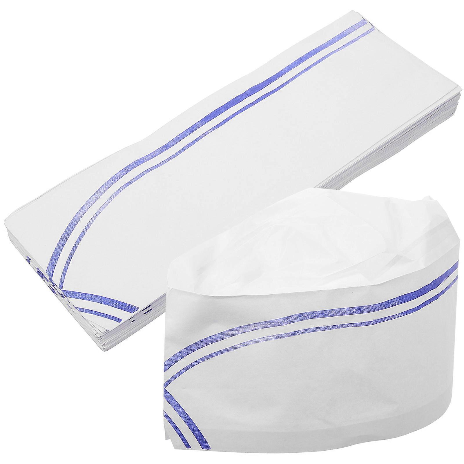 40Pcs Disposable Chef Hat Paper Cooking Hat Universal Chef Hat Thick ...