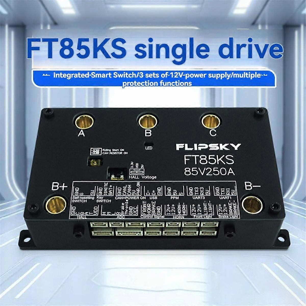 FT85KS Brushless ESC Single Drive 84V 250A Electric Scooter Controller ...