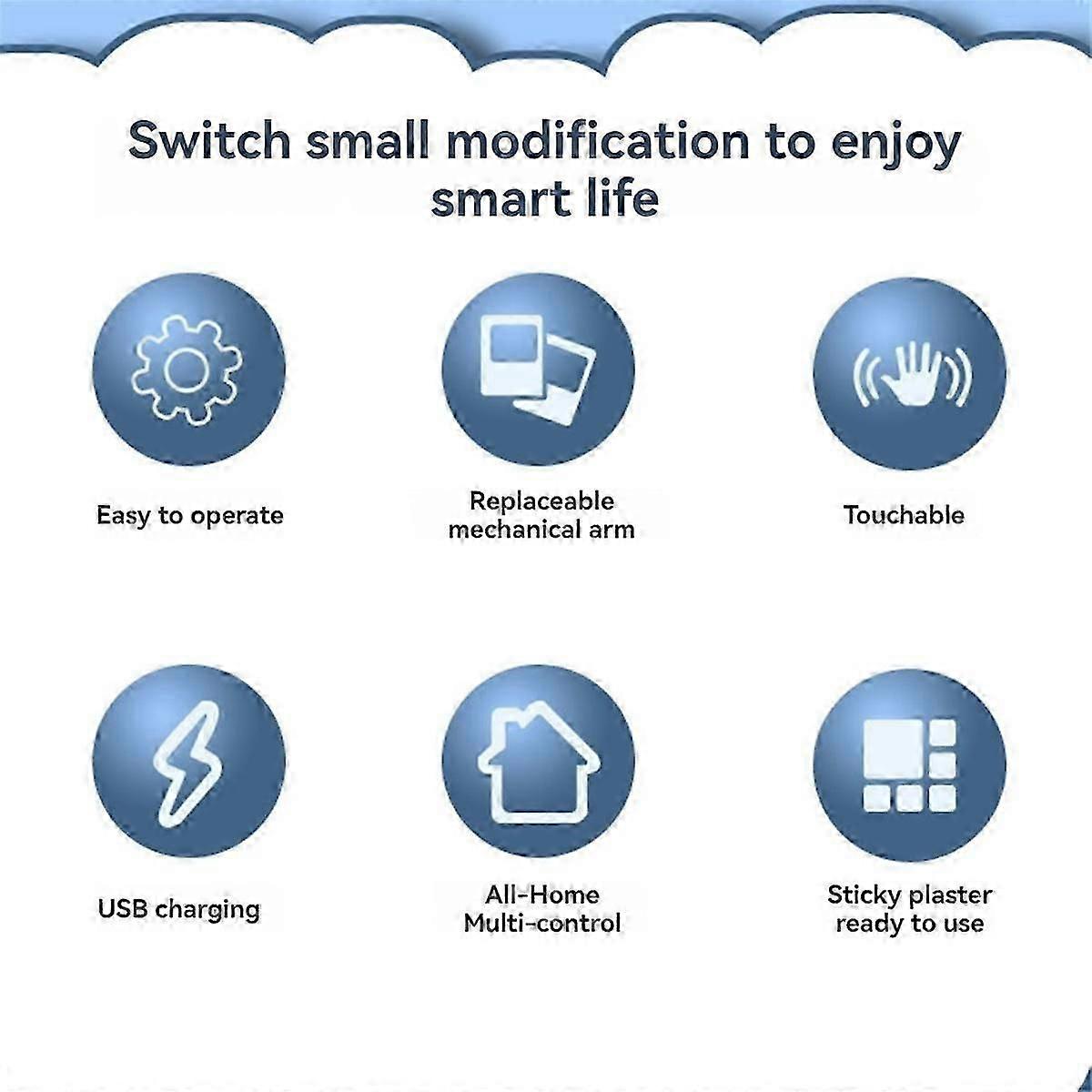 Wireless Light Switches Smart Light On Off Robot Remote Control Lights ...