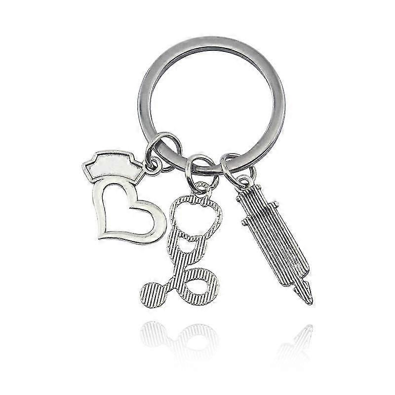 Nurse keychain, doctor and nurse gift, hanging keychain metal pendant ...