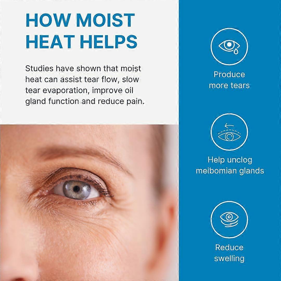 Microwavable Steam Eye Mask - Warm Compress for Dry Eyes & Stye Relief ...