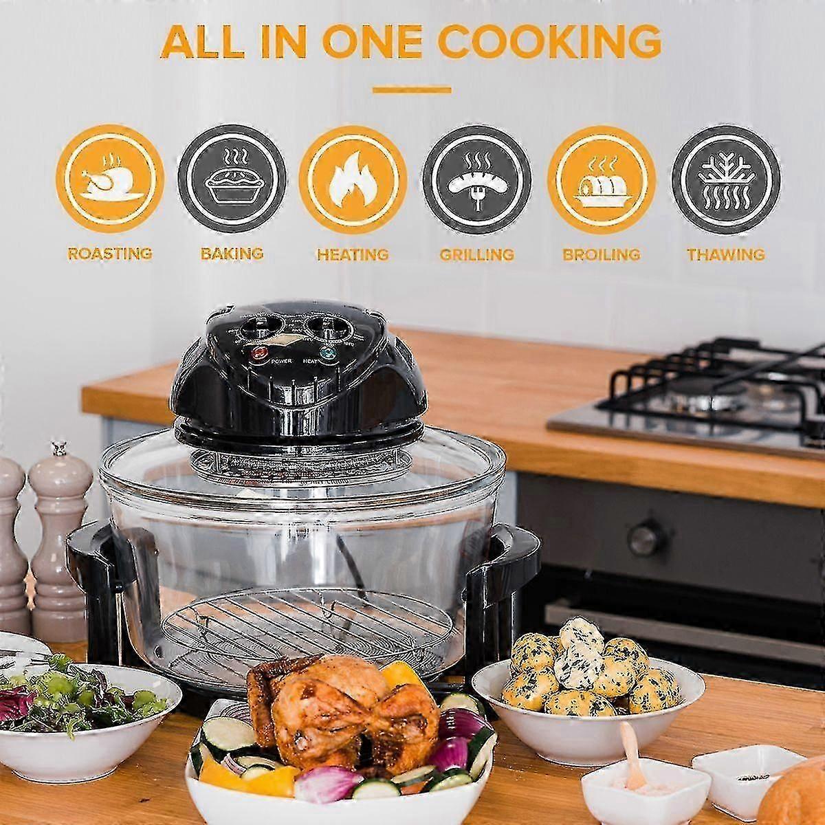 17l Halogen Air Fryer Rotary Convection Oven Multi Cooker Low Fat ...