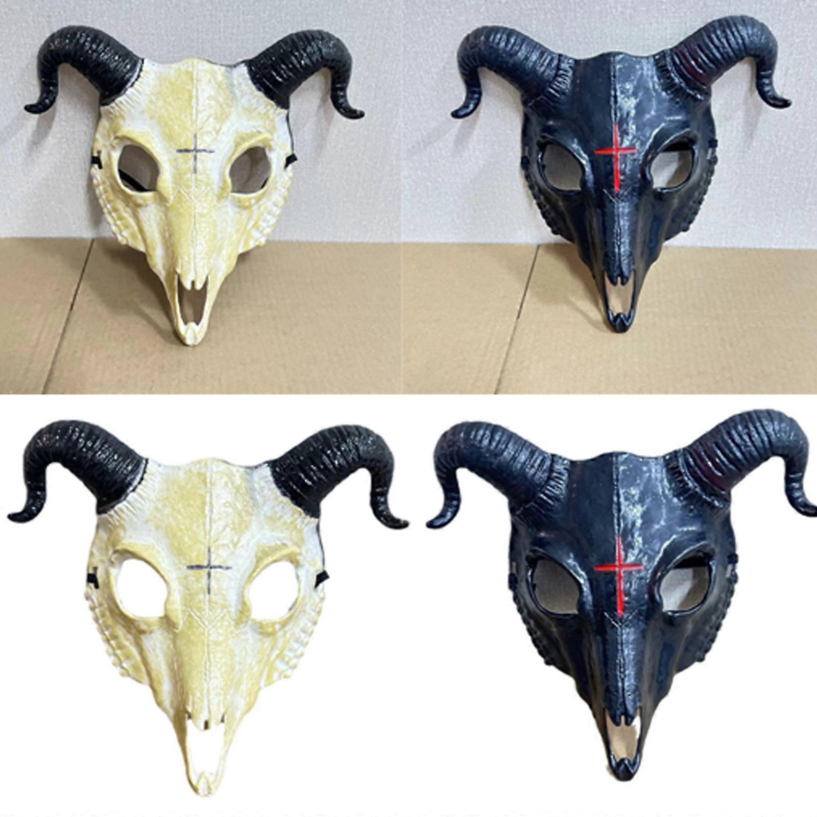 Goat Skeleton Mask for Women Man Halloween, Goat Skeleton Mask Animal ...