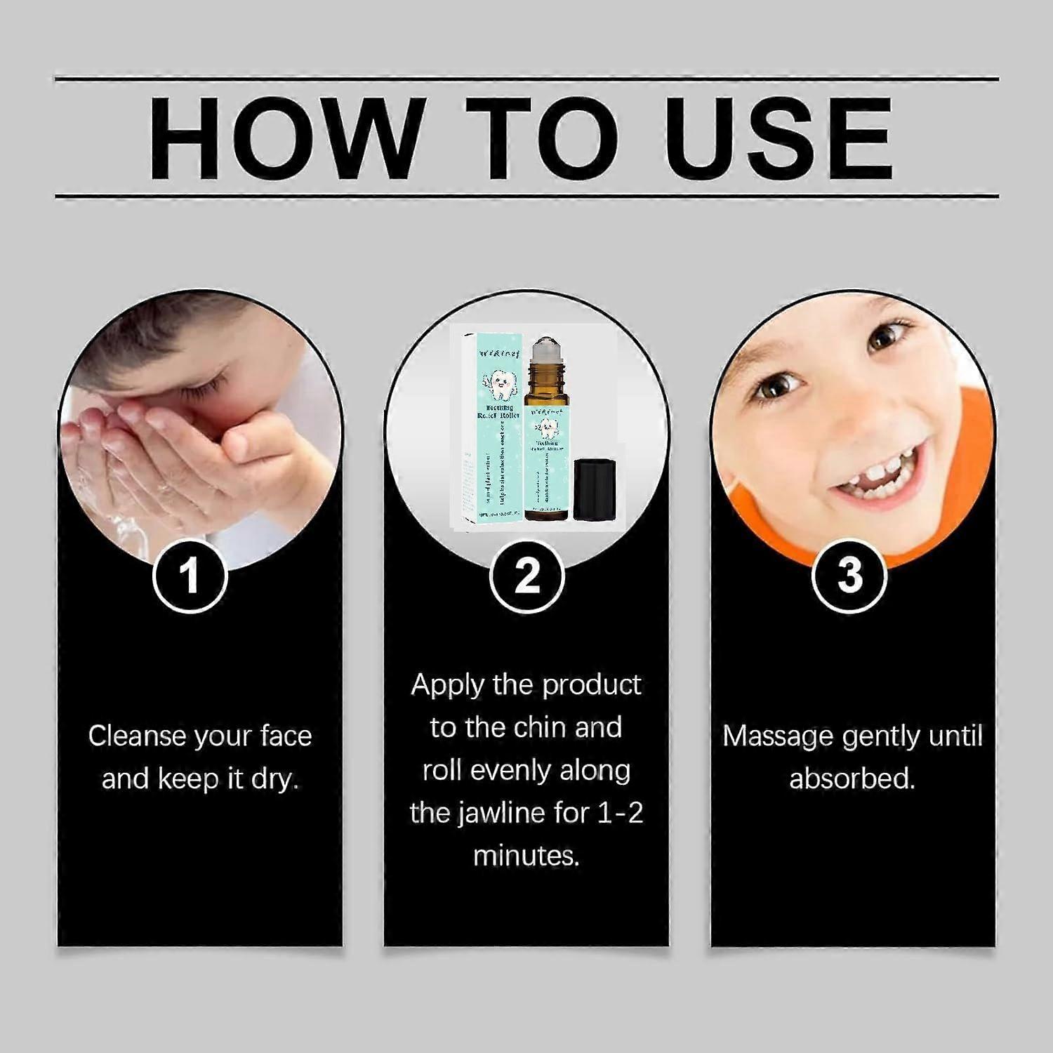 Teething Relief Roller, Teething Roller Oil, Natural Baby Teething Oil ...