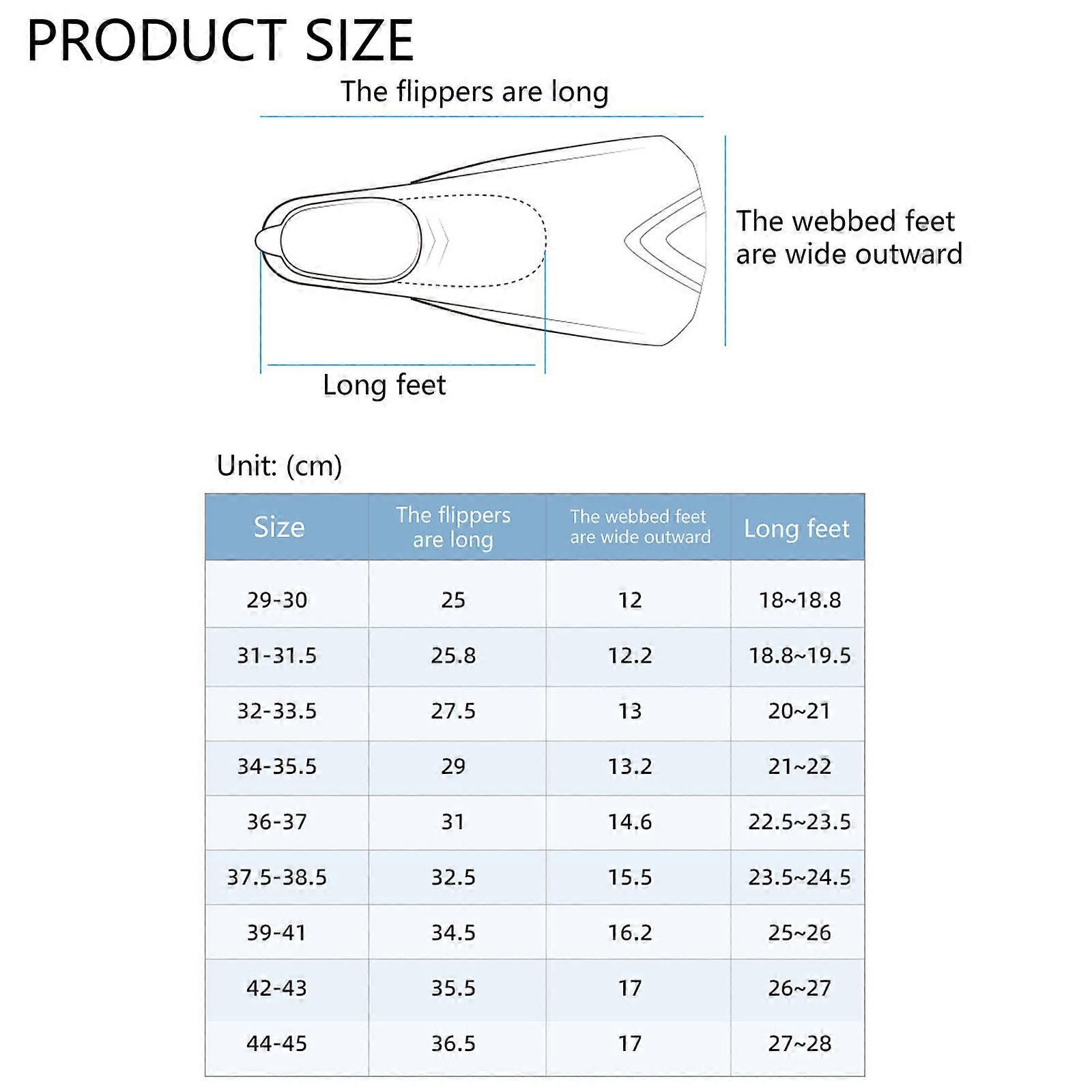 Professional Swim Training Fins Silicone Swimming Fins Travel Size ...