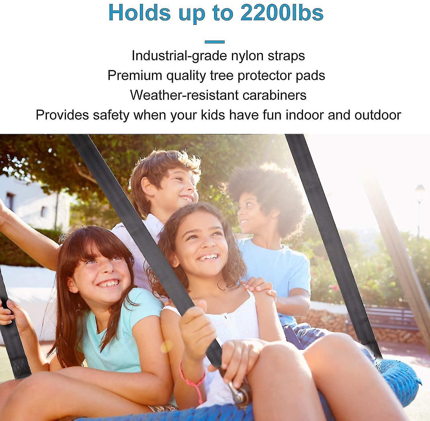 Swing Connection Strap Set, 2 Protective Pads, 2 Carabiner Buckles, 1 ...