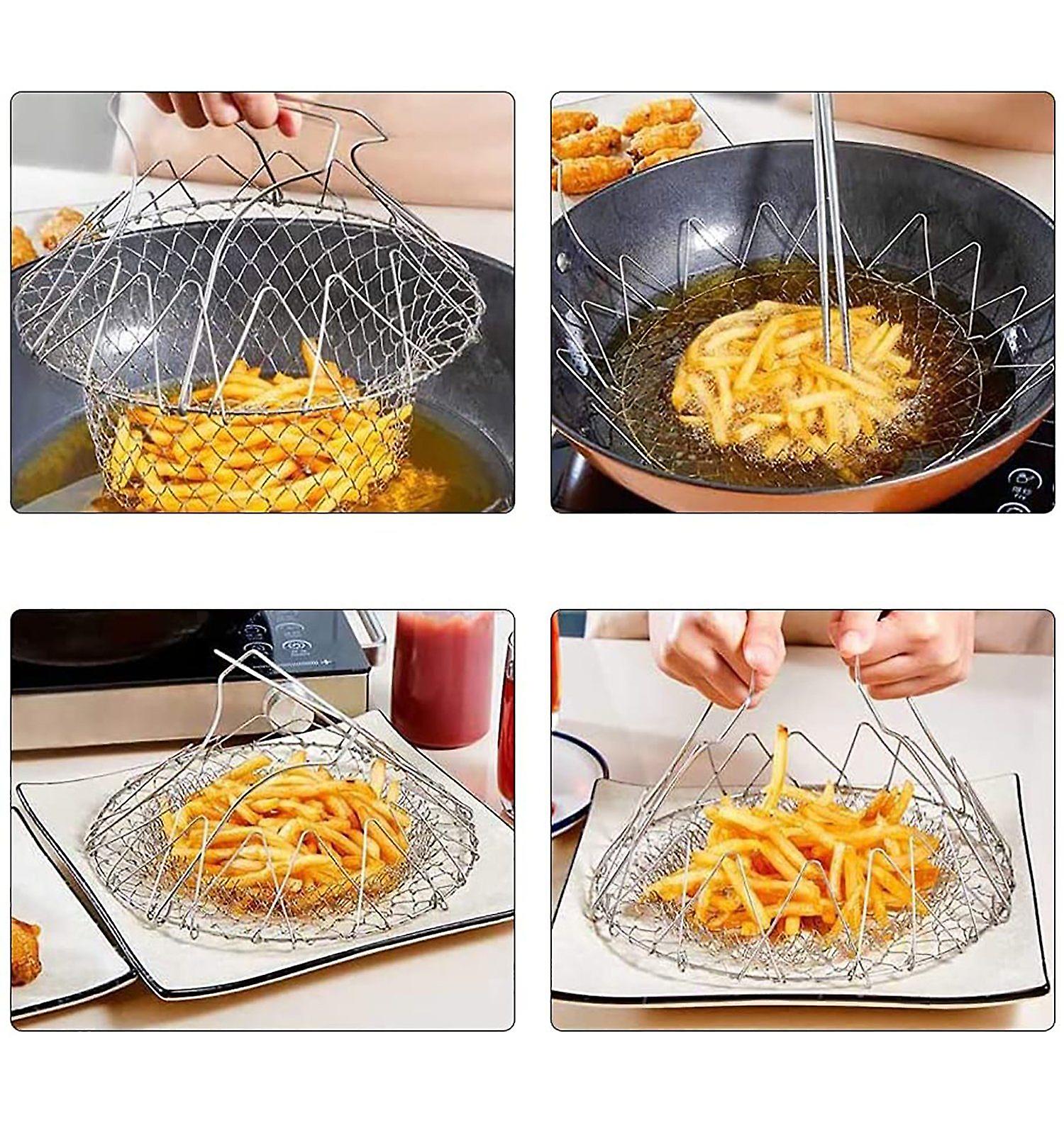 Fry Chips Baskets, Collapsible Frying Basket For Washing Fruits, French ...
