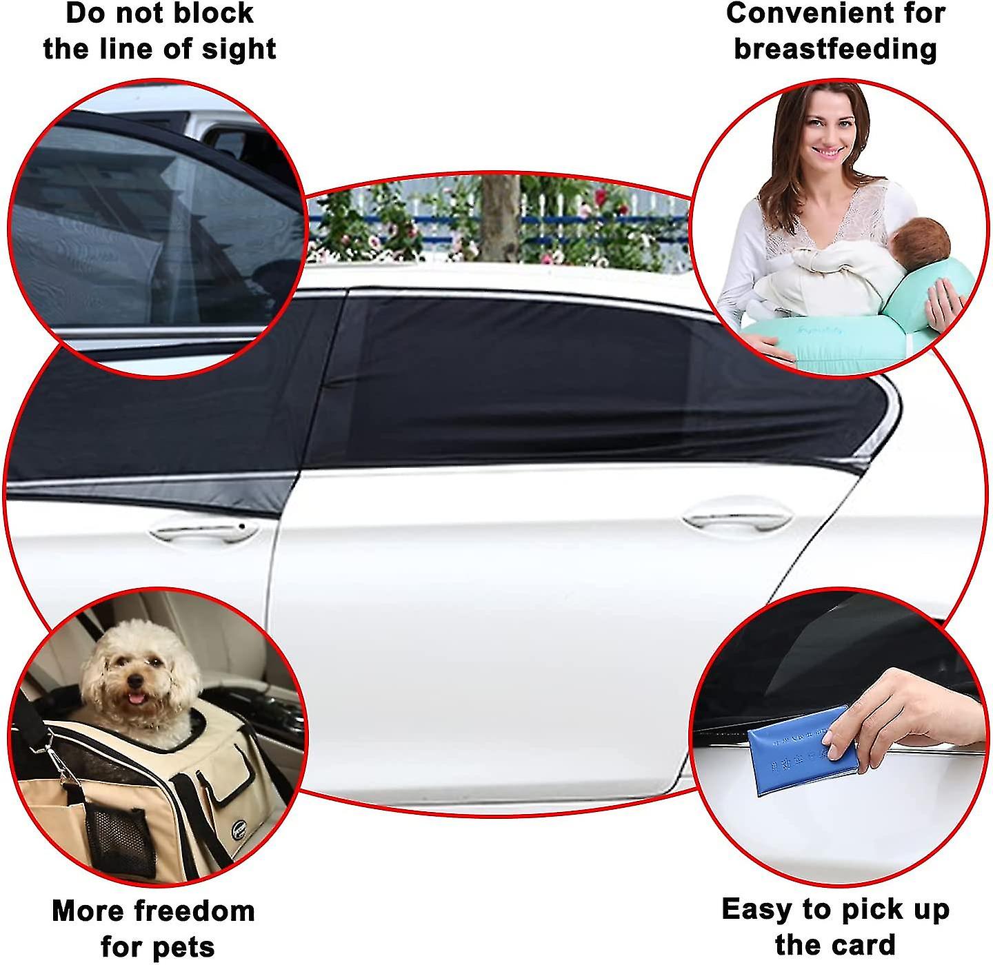 Car Sun Shade Sun Protection Heat Insulation Car Window Mosquito Screen ...