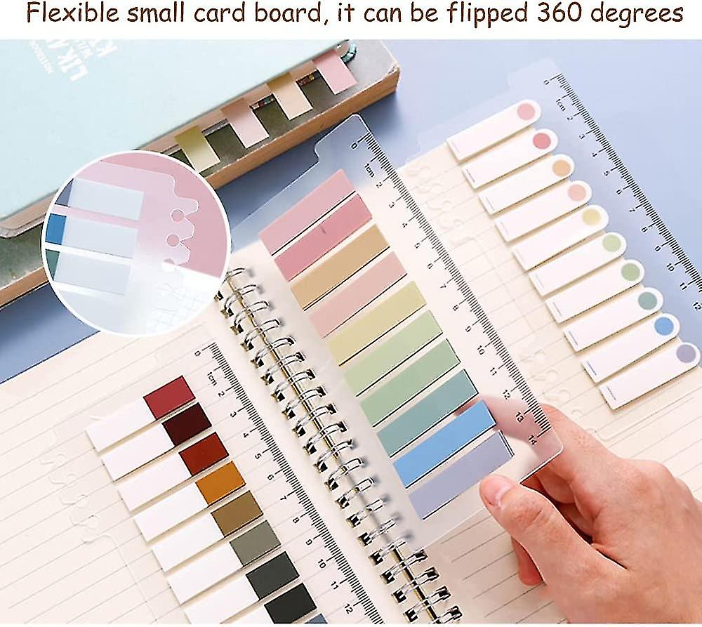6 Pack 1200 Pieces Index Tabs With Ruler,writable And Repositionable ...