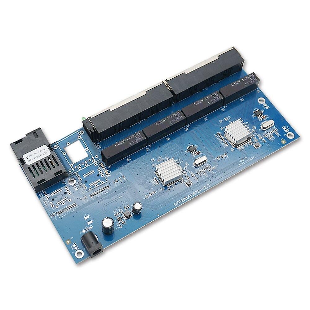 Pcba gigabit fiber optic converter board 8*rj45 2*sc fiber ethernet ...