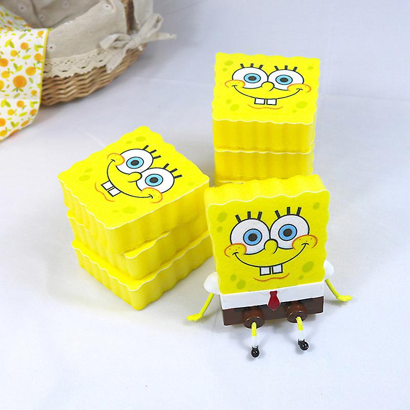 Cartoon Sponge Dish Washer SpongeBobs Magic Wipe Sponge Block Kitchen ...