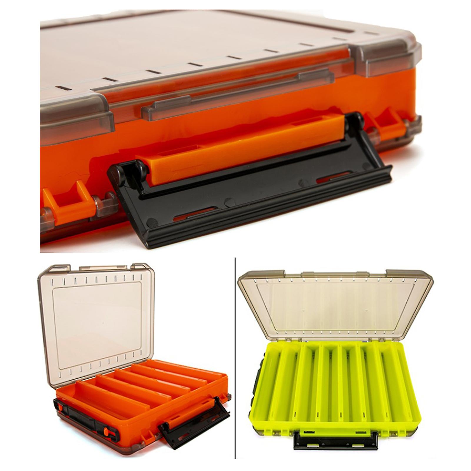 Fishing Tackle Box Transparent Cover Double-sided Opening with Handle ...