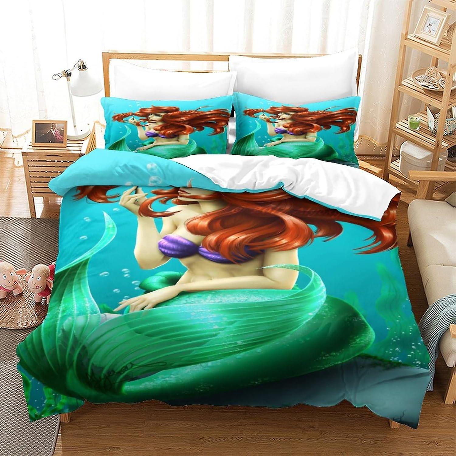 HOUKIG Ariel 3D Print Anime Characters Comforter Covers Duvet Cover for ...