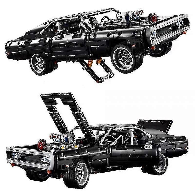 Hot Moc Bricks Tech Car Series Doms Dodged Charger 42111 Model Building ...