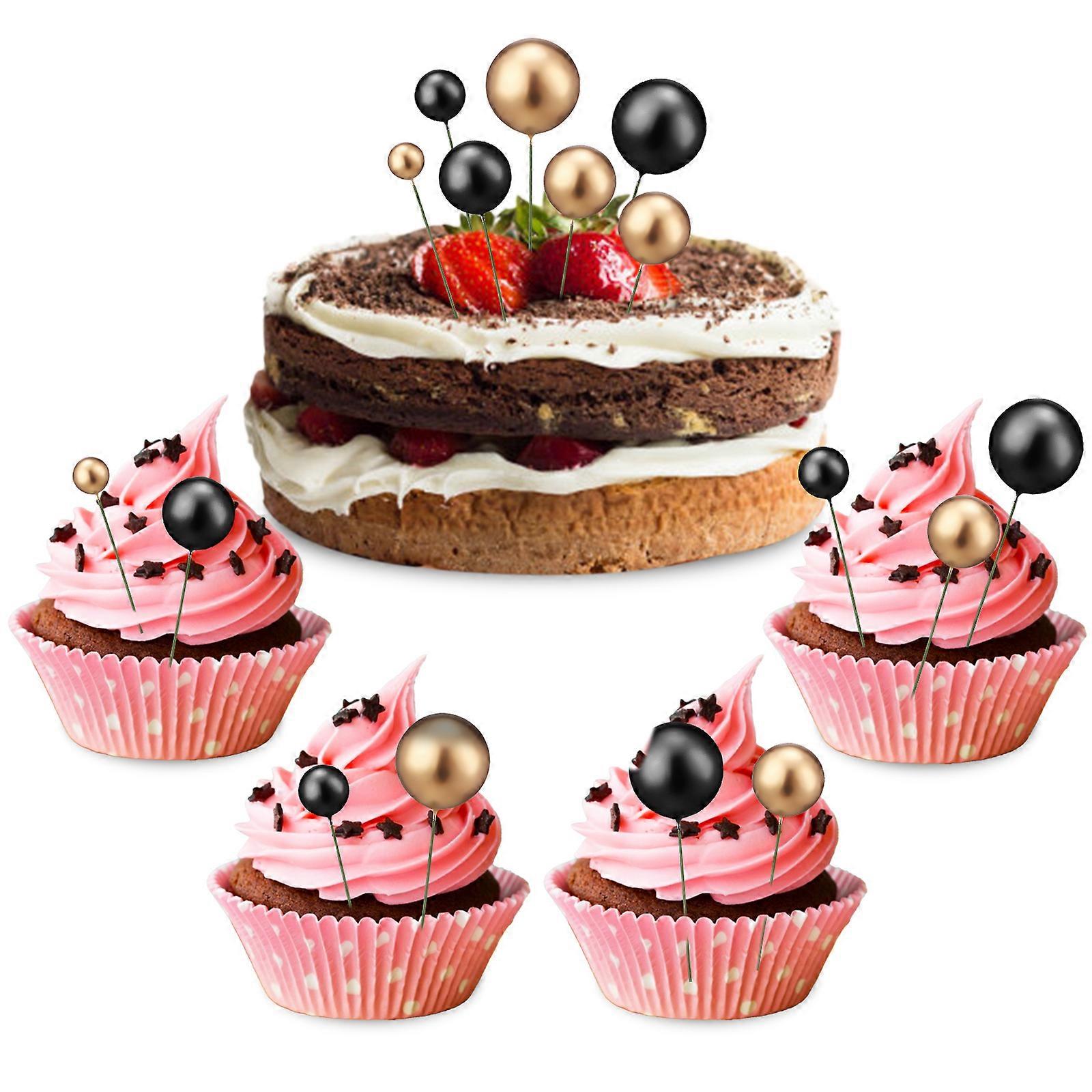 30 Pcs Ball Cake Toppers Cake Balls Cake Pick Cake Toppers Cupcake ...