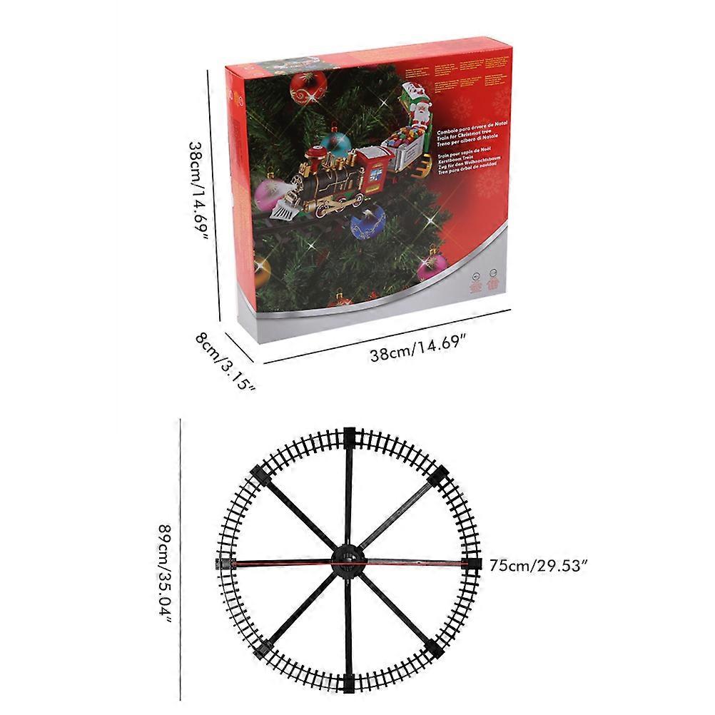 Christmas Train Set with Sounds and Lights Electric Rail Car Toy Mini ...