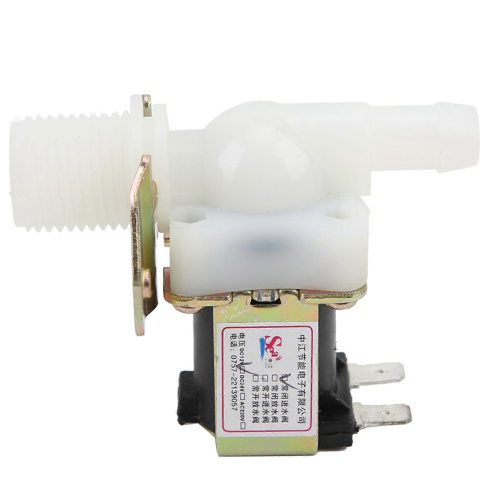 Water Solenoid Valve Electric Plastic Normally Closed Inlet Outlet G1/2 ...