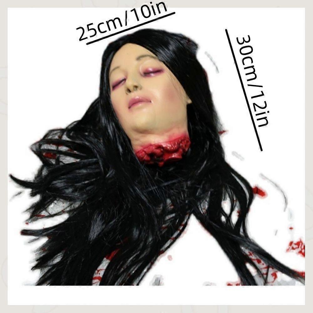 Halloween Severed Head Prop Fake Scary Halloween Body Parts Broken Body ...