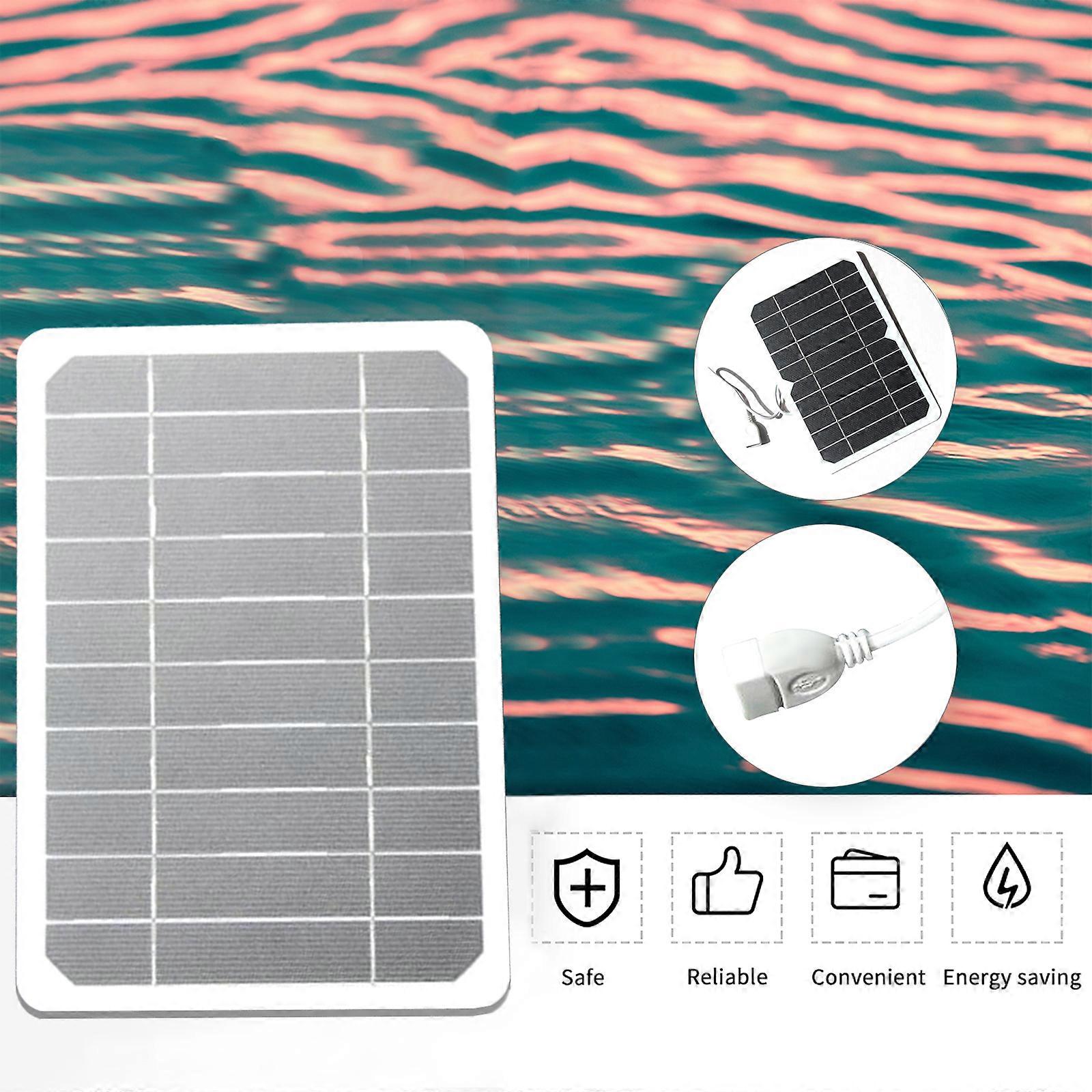 5W 5V Small Solar Panel with USB DIY Monocrystalline Silicon Solar Cell ...