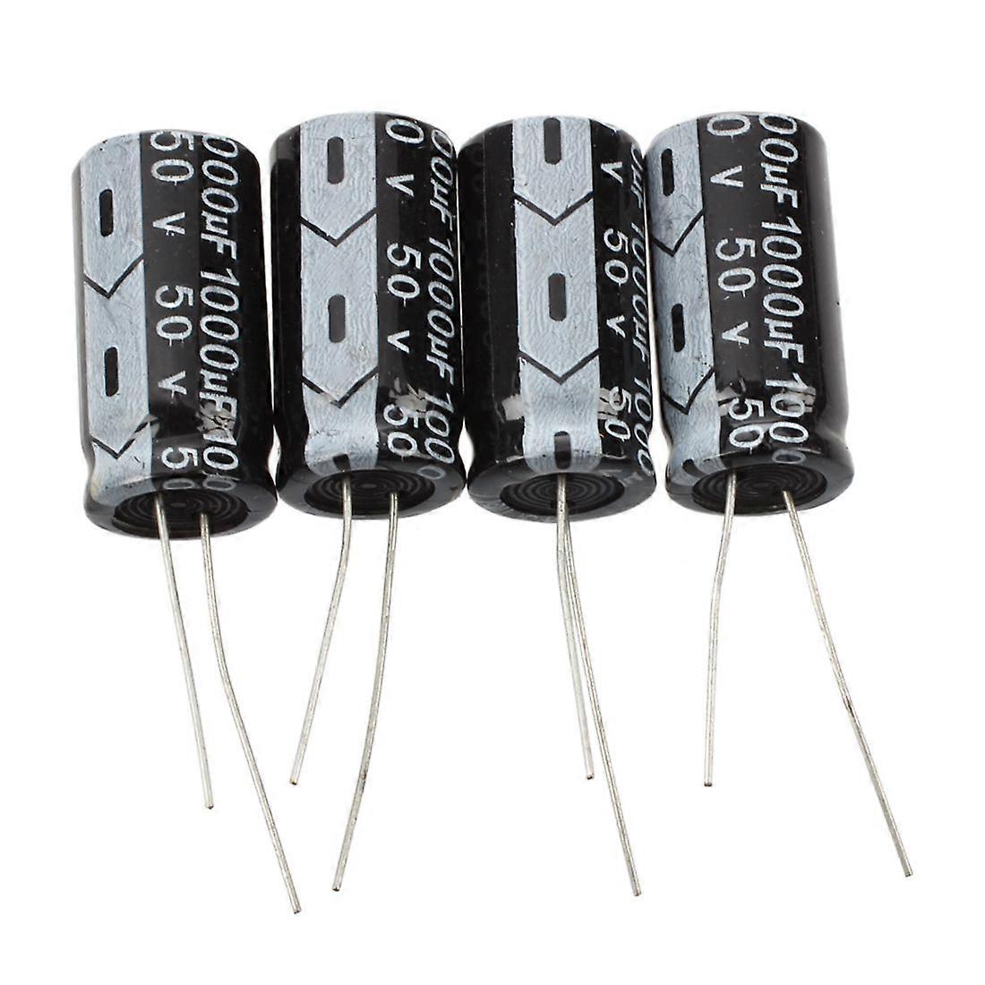 20 Pcs 1000uF 50V 13x25mm Aluminum Electrolytic Capacitors Black ...