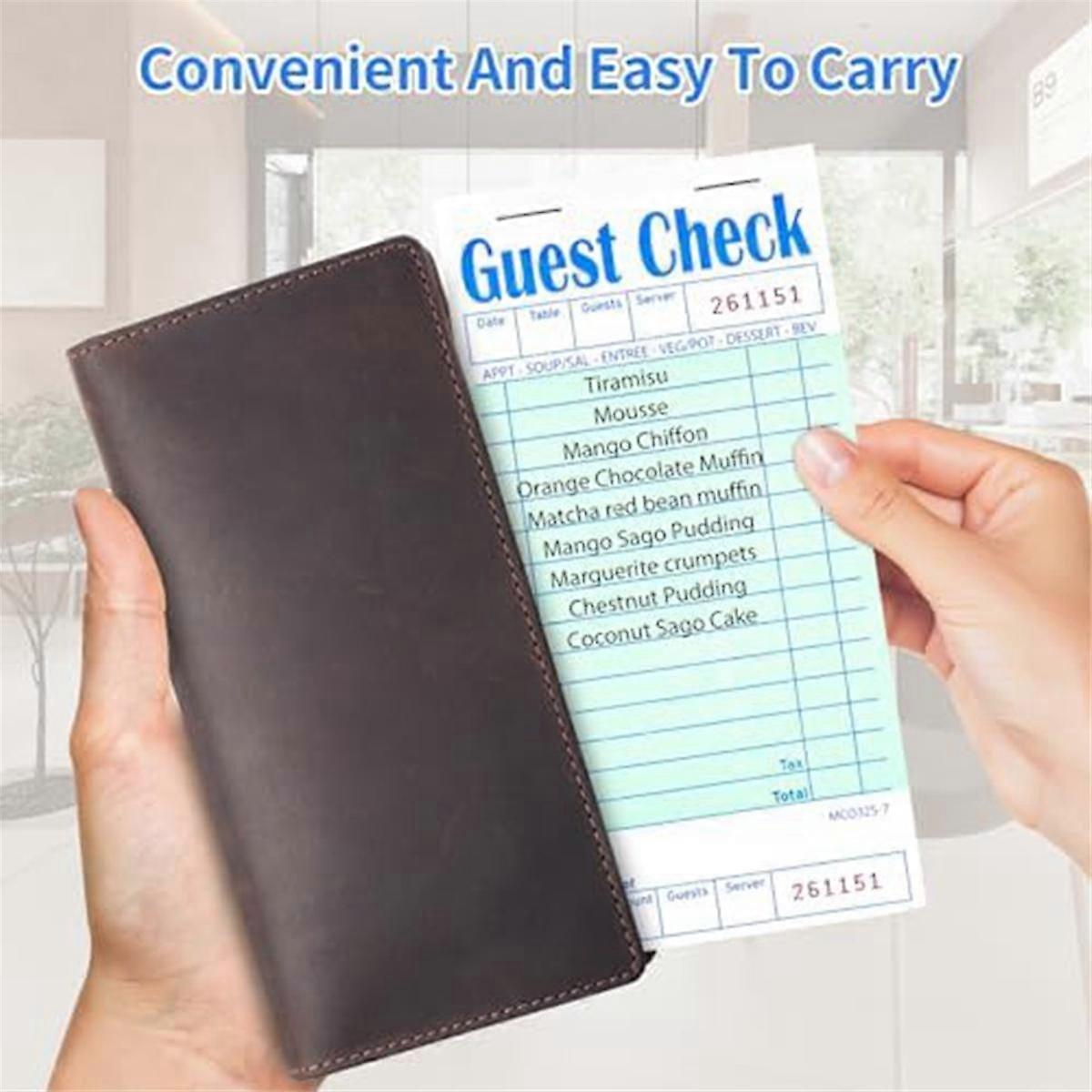 5 Pack Guest Check Books, Server Note Pads for Restaurant, Green Waiter ...