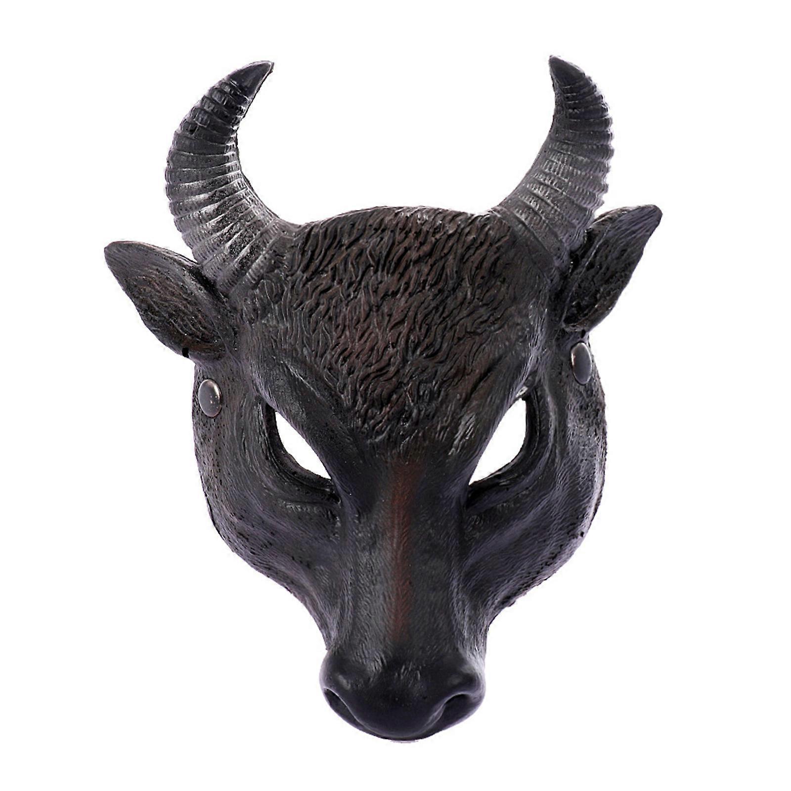 Mardi Gras Mask Easter Carnival Party Half Face Foam 3D Realistic Bull ...