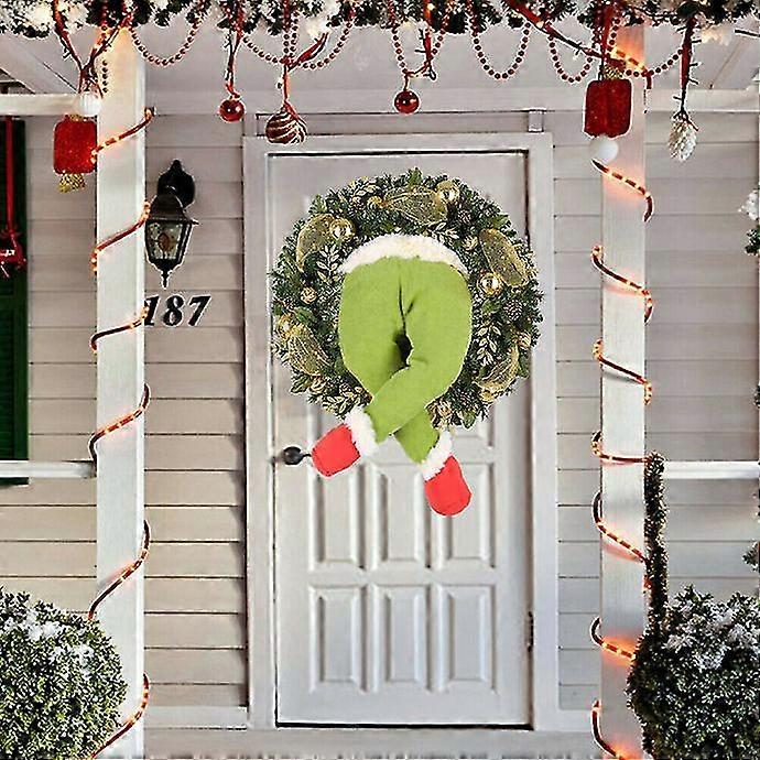 How the Grinch Stole Christmas Tree Wreath Plush Legs Decoration Party ...