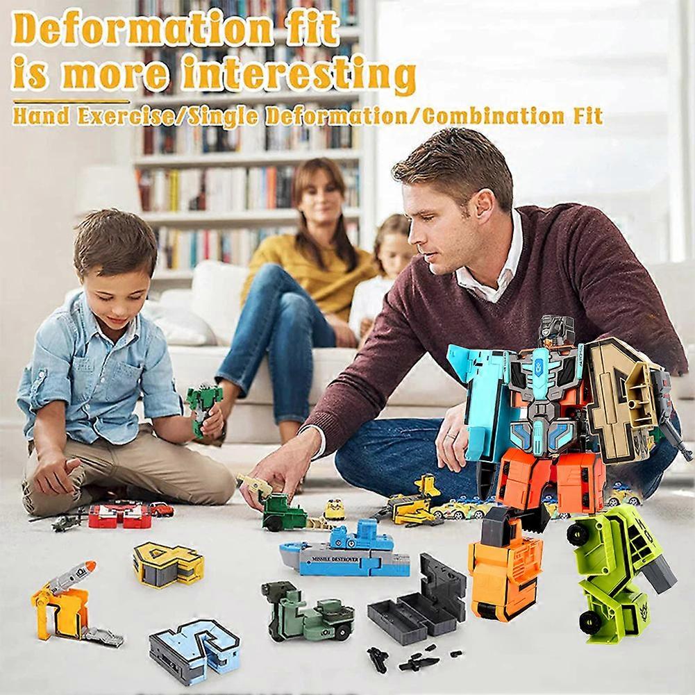 Toy Deformation Number Transform Robot DIY Assembled Puzzle Mecha Robot ...