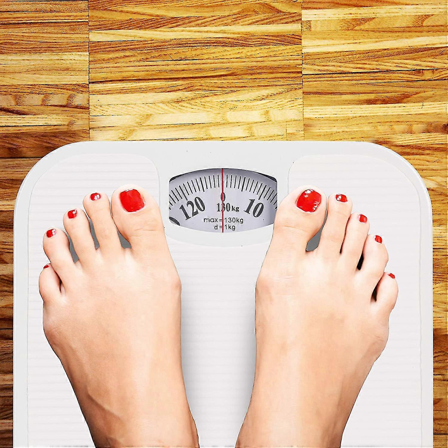 White Bathroom Scales,body Scales,for People Up To 130 Kg,26.5x24 Cm ...