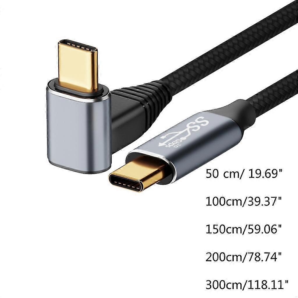 100w Right Angle Usb C To Usb C Cable,0.5m-3m Usb C To C Type-c Fast ...