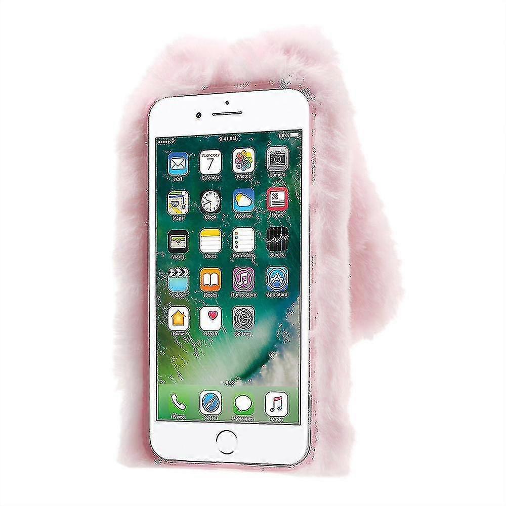 Rabbit Shape Warm Fur Tpu Cell Phone Casing For Iphone Se (2020)/se ...