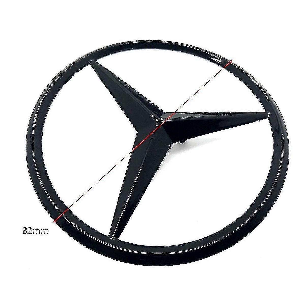 Mercedes Benz 3 Point Gloss Black Star Emblem Badge For All Mercedes C ...